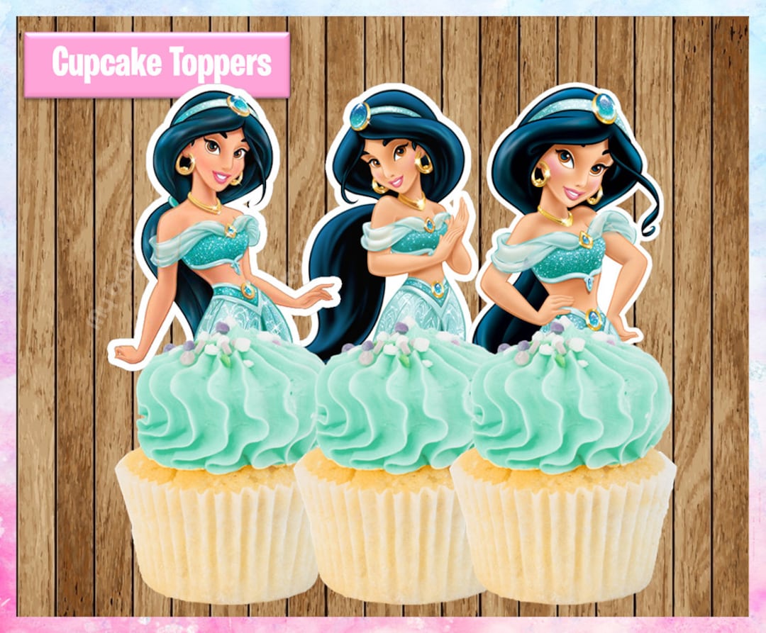 Princess Jasmine Cupcake Toppers, Aladdin Cupcake Toppers, Printable ...