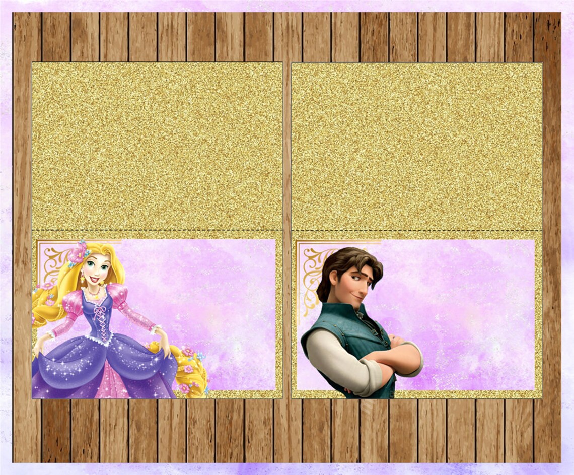 Princess Rapunzel Food Labels Printable Princess Food Tent - Etsy