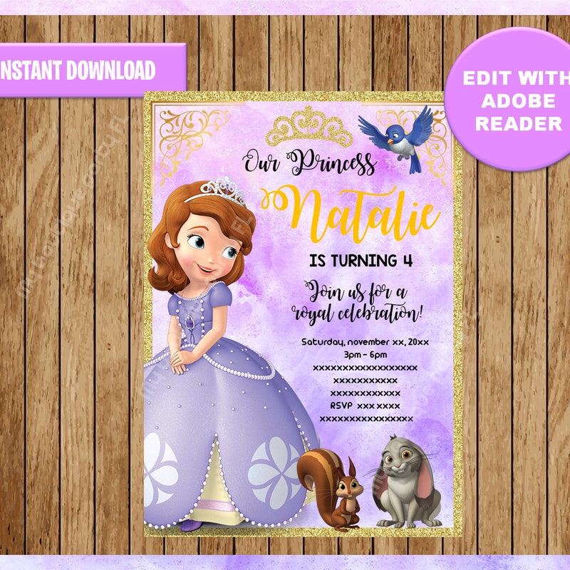 Sofia First Invite - Etsy