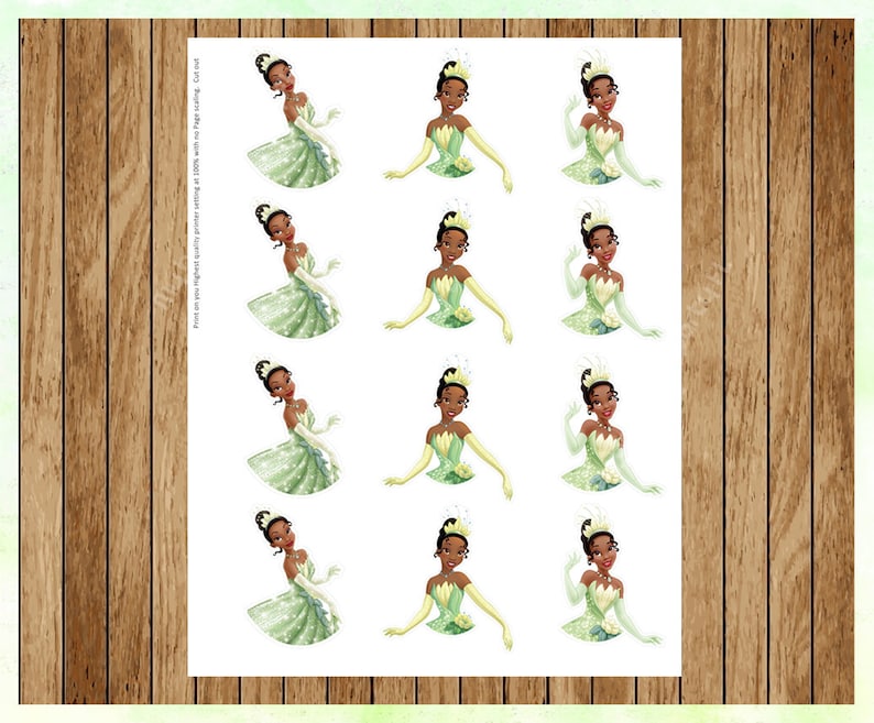 Princess TIANA Cupcake Toppers, Princess and the Frog Cupcake Toppers ...
