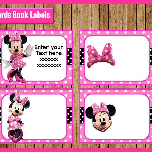 Minnie Mouse Labels - Etsy
