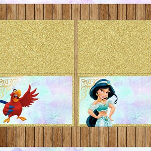 Princess Jasmine Food Labels, Printable Princess Food Tent Cards ...