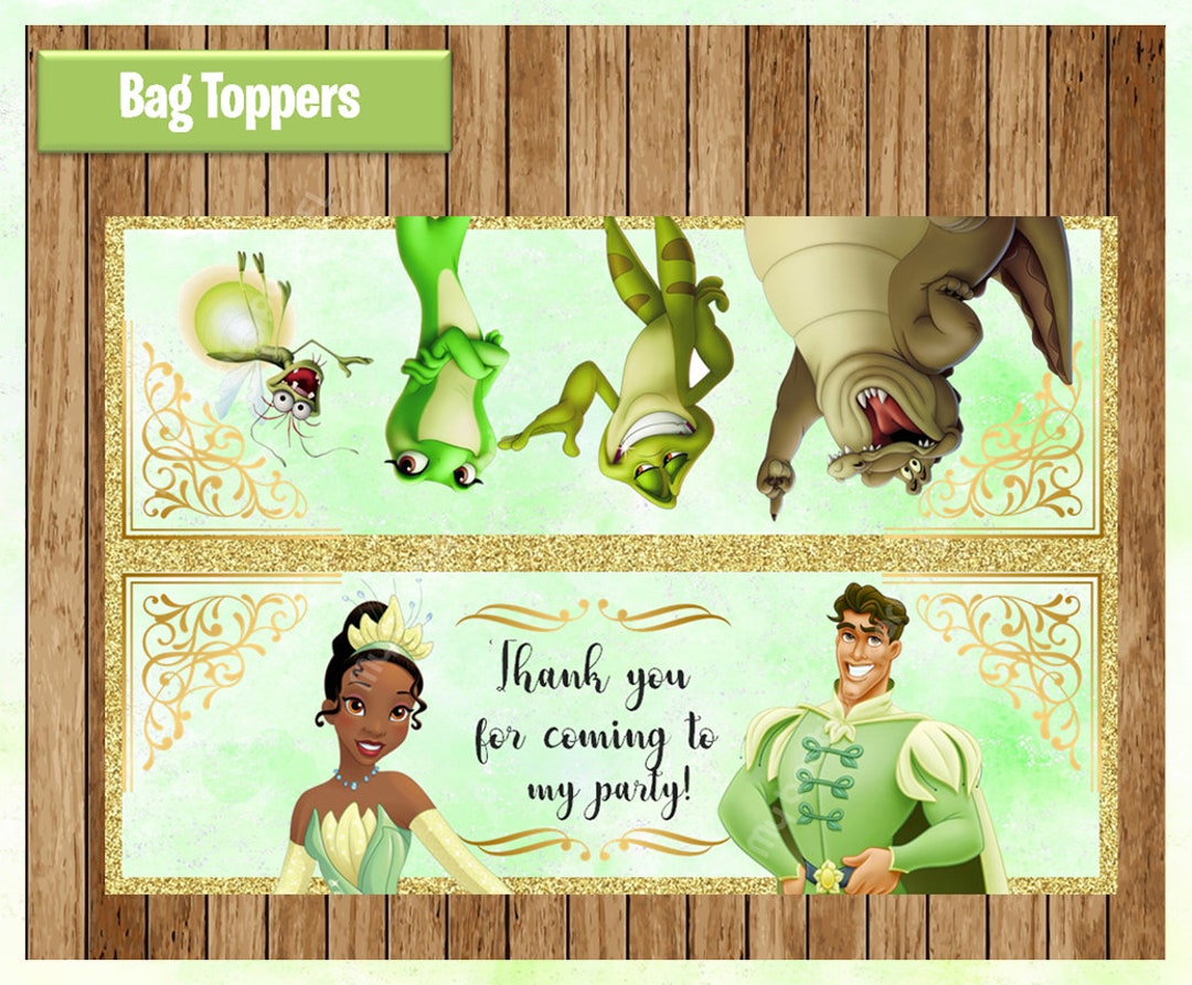 Princess Tiana Bags Toppers, Printable Princess Treat Bags Toppers, the ...