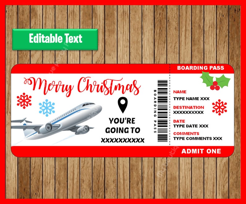 christmas-boarding-pass-gift-ticket-surprise-trip-getaway-etsy-polska