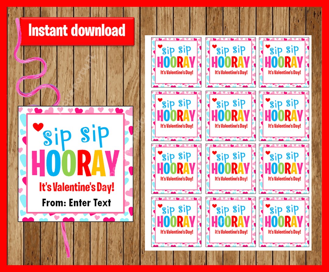 Crazy Straw Valentine, Printable Valentine, Non Candy Valentine, School ...