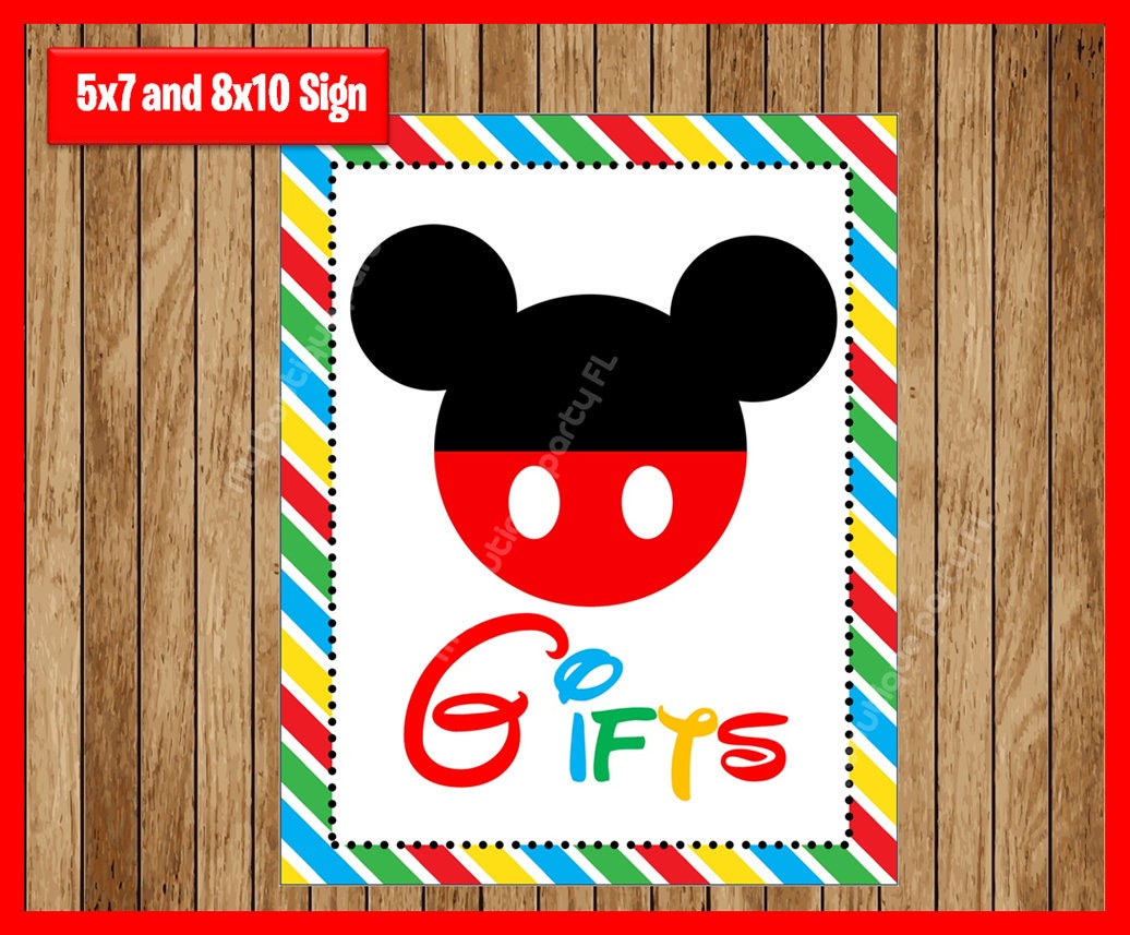 Printable Mouse Clubhouse Gifts Sign Party Sign Clubhouse | Etsy