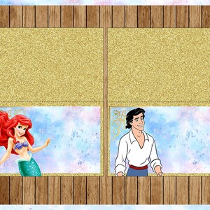 Princess Ariel Food Labels, Printable Princess Food Tent Cards, Litte ...