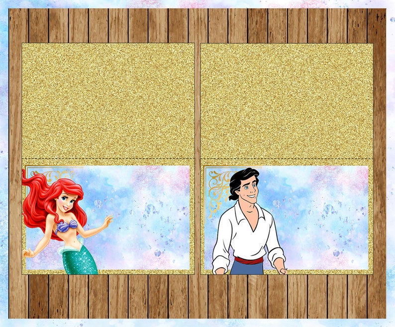 Princess Ariel Food labels Printable Disney Princess Food | Etsy