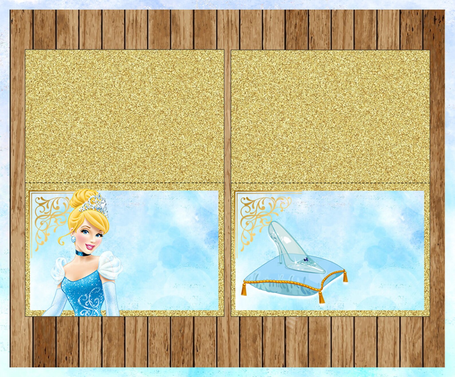 Cinderella Food Labels, Printable Princess Food Tent Cards, Princess ...