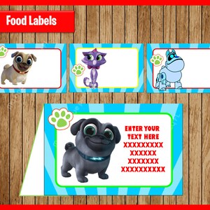 Puppy Dog Pals Food Tent Cards Instant Download, Printable Puppy Dog ...