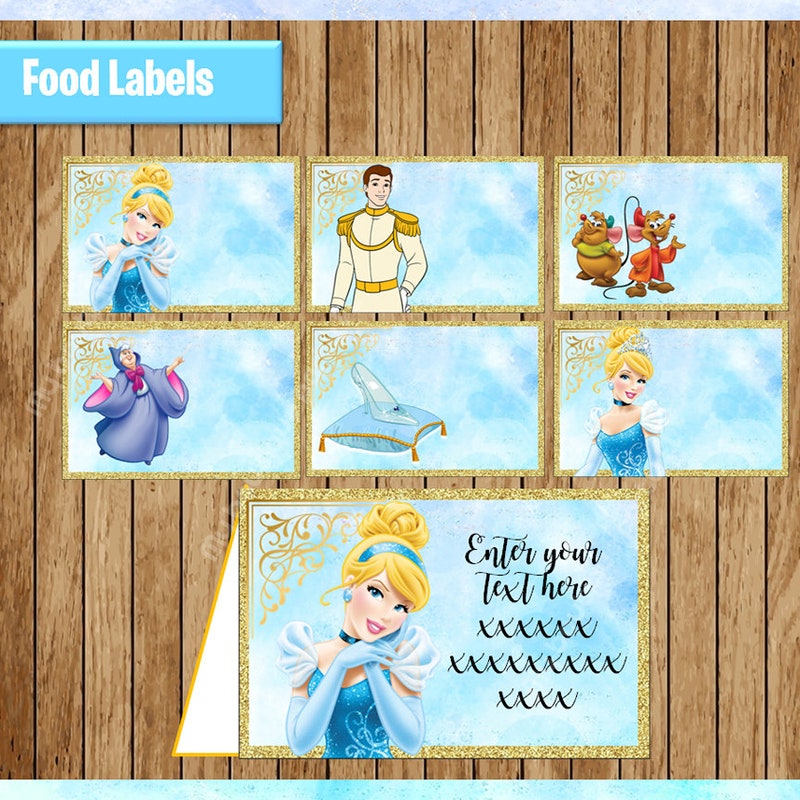 Cinderella Party Snack Cards - Etsy Canada
