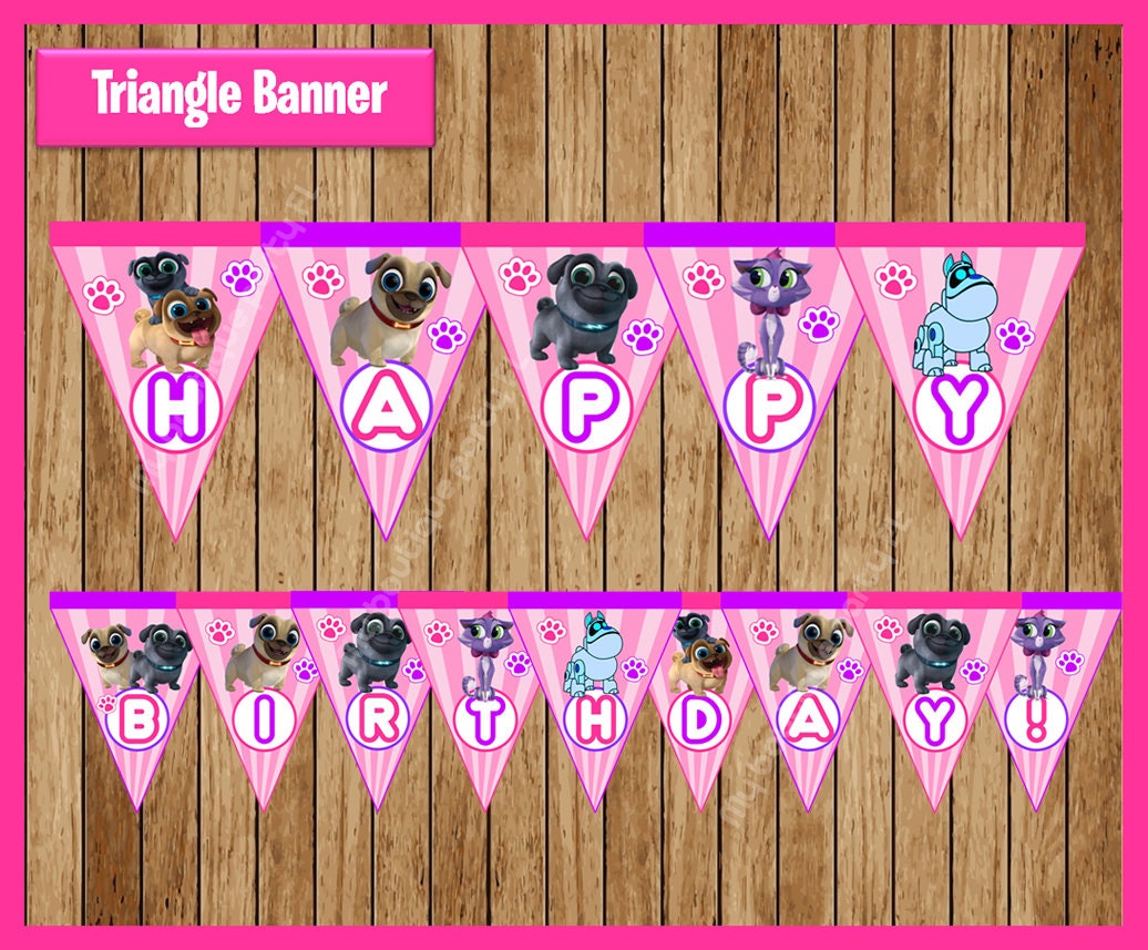 Puppy Dog Pals Triangle Banner Instant Download Printable - Etsy