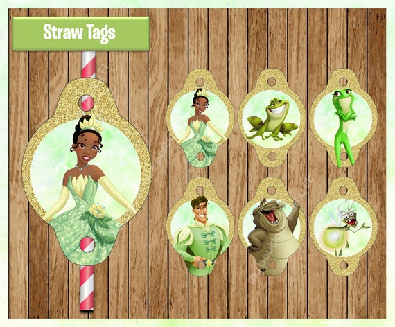 Princess Tiana Straw Toppers Printable Disney Princess Straw | Etsy