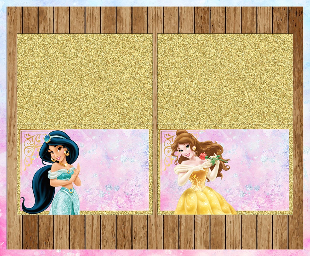 Princess Food Labels, Printable Princess Food Tent Cards, Princess ...