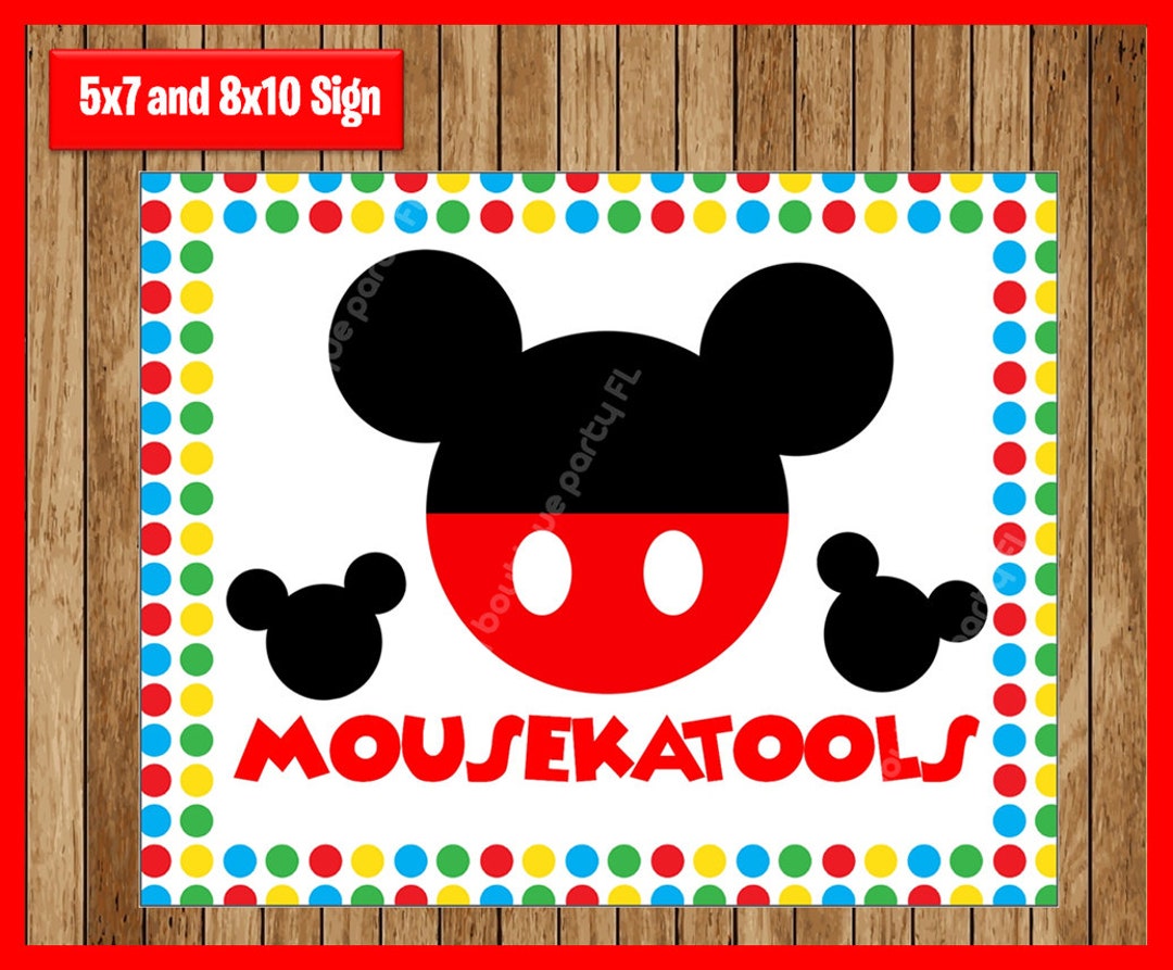 Printable Mouse Clubhouse Mousekatools Party Sign Clubhouse - Etsy