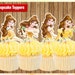 Princess Belle Cupcake Toppers, Beauty & the Beast Cupcake Toppers ...