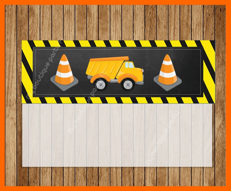 Construction Bags Toppers, Printable Construction Treat Bags Toppers ...