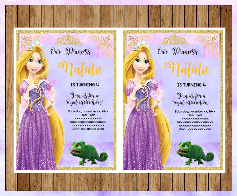 Princess Rapunzel Party Invitation Tangled Printable - Etsy