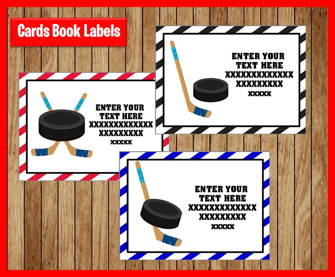 Hockey School Label - Name Label - Name Tag Sticker - Back to School ...