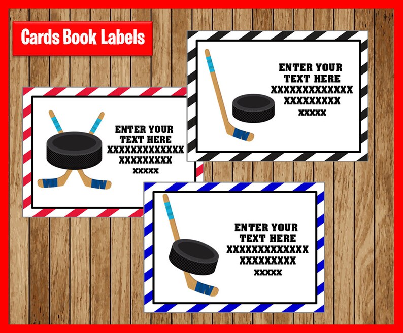 Hockey School Label - Name Label - Name Tag Sticker - Back to School ...
