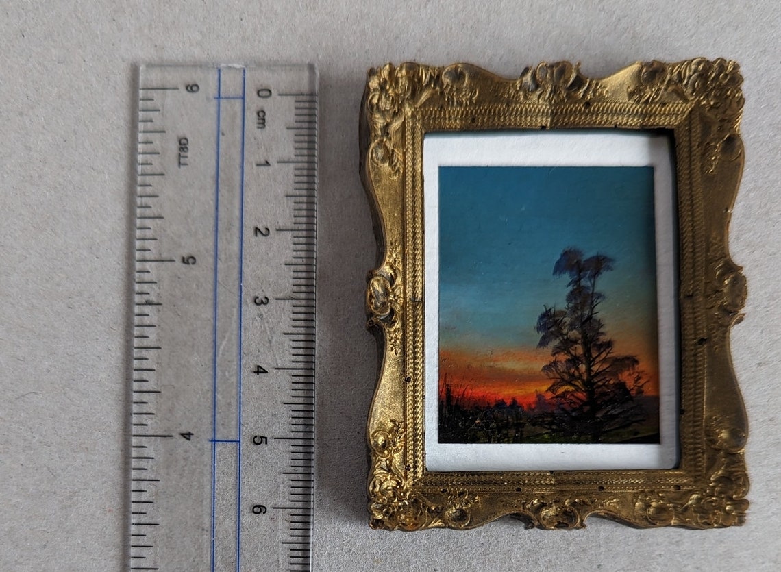 Sunrise Silhouette - Miniature Original Fine Art Miniature Art ...