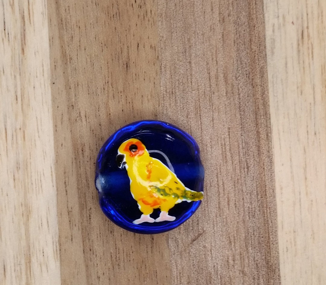 Sun Conure Lampwork Bead, Parrot Bead, Parrot Lampwork Bead - Etsy