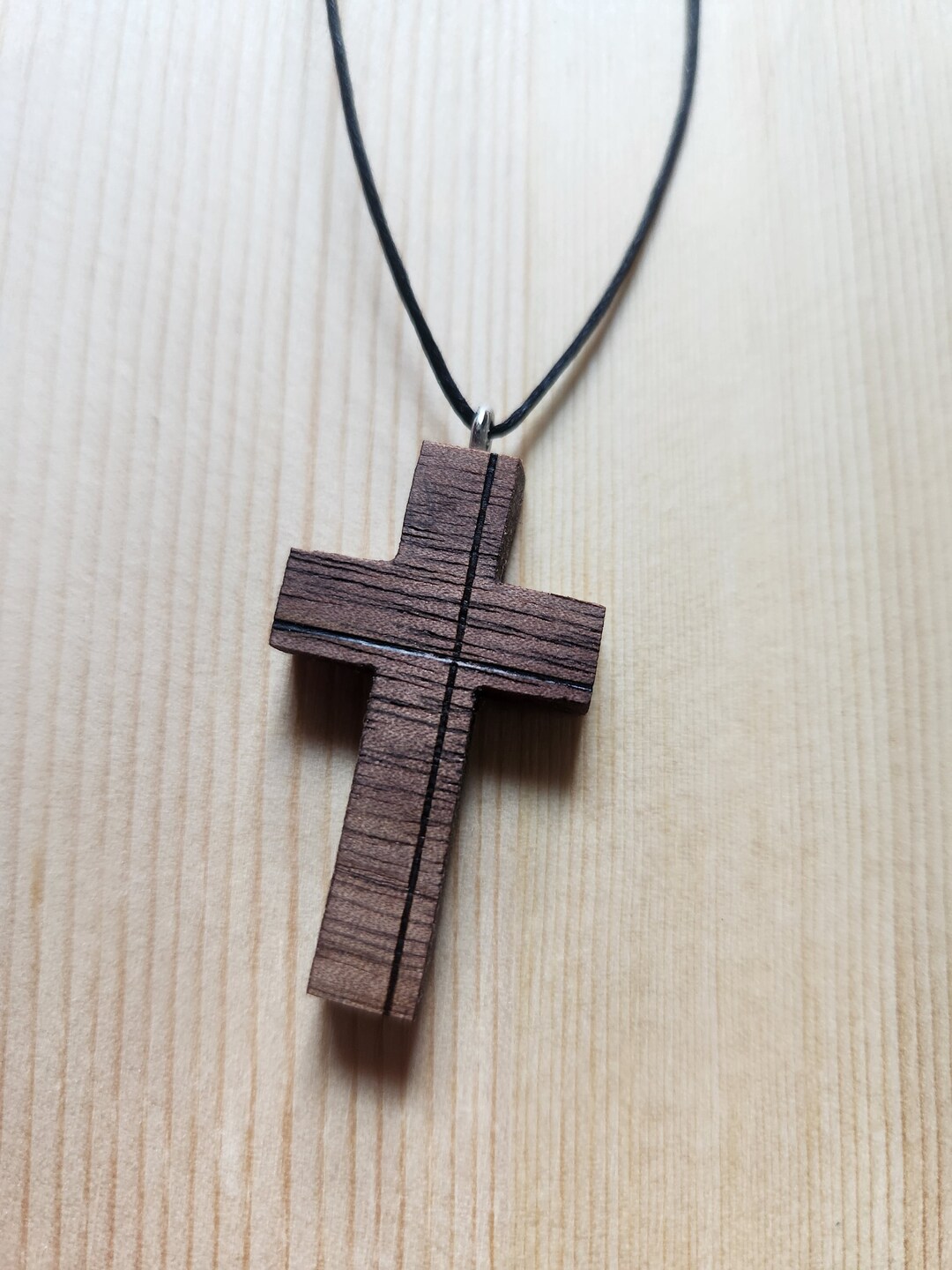 Walnutseries: off Center Cross; Christian Catholic Men Women Gift Cross ...