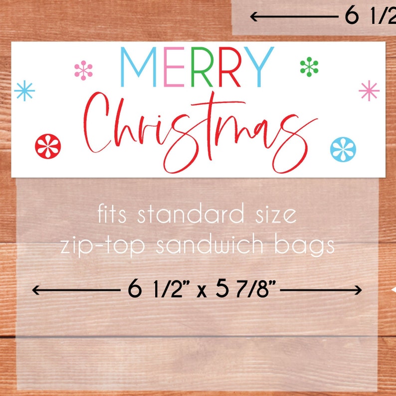 Christmas Party Favor Bag Printable File - Personalized Holiday Bag ...