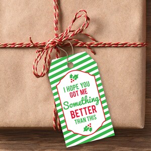 Funny Christmas Printable Tags, Digital File Holiday Gift Tags to Print ...