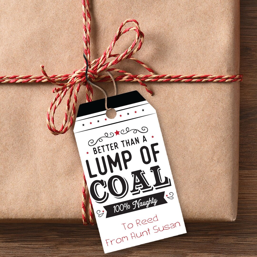 Funny Christmas Printable Gift Tags - Better Than a Lump of Coal ...