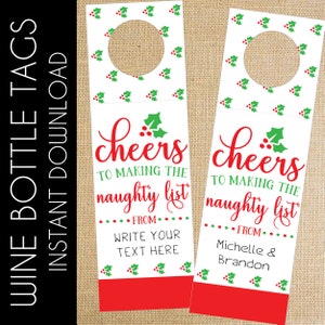 Printable Christmas Gift Tag Set - Retro Vintage Holiday Gift Tags ...