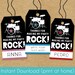 Rockstar Birthday Party Printable Music Party Favor Tags - Etsy