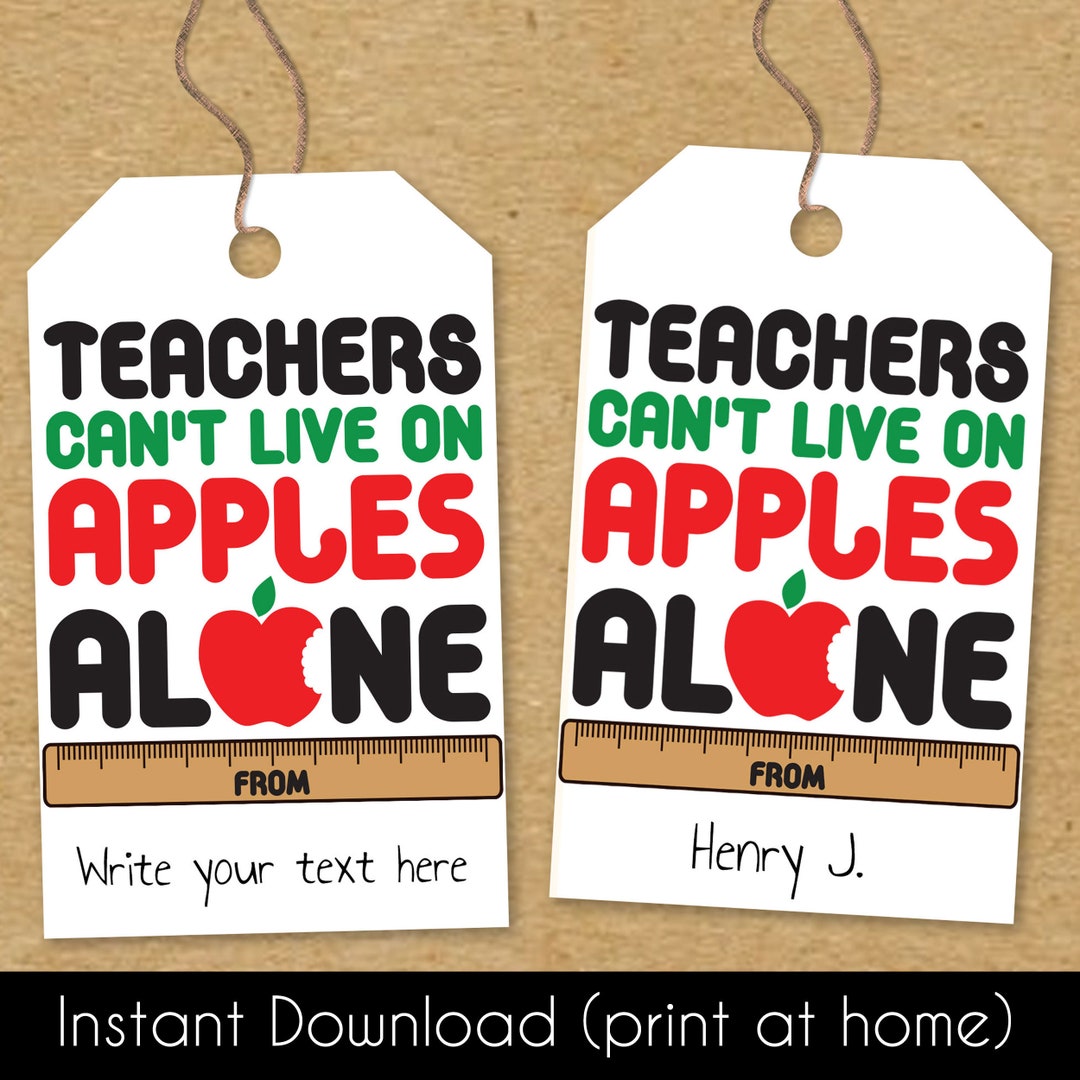 Gift Tag for Teacher, Printable Teacher Gift Tag, End of Year Teacher ...