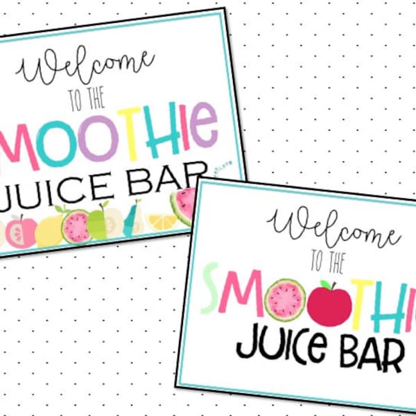 Smoothie Bar Signs - Etsy