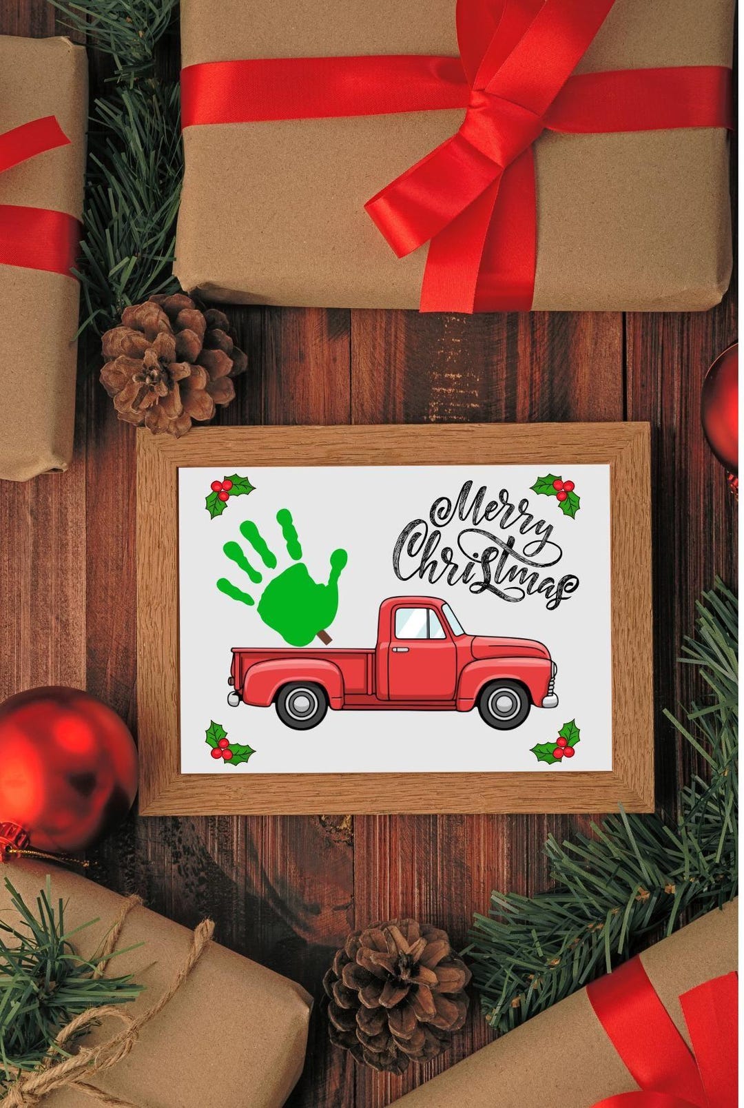 Christmas Handprint Truck Craft, Daycare Keepsake (digital Download ...