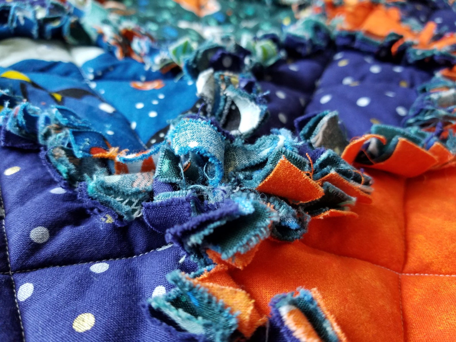 Sea Turtle Rag Quilt - Light Aqua - Etsy