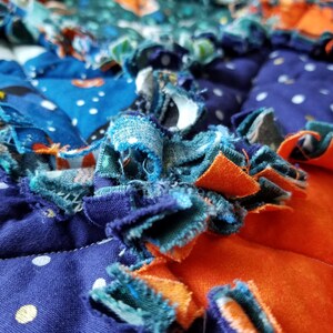 Sea Turtle Rag Quilt - Light Aqua - Etsy