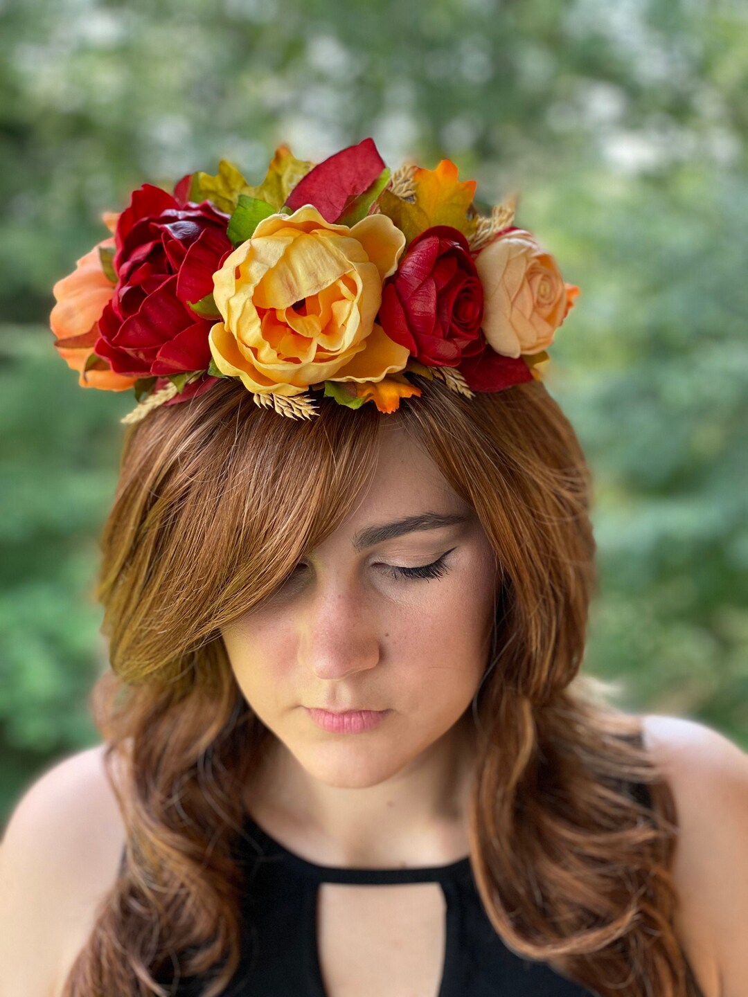 Queen of Fall Flower Crown Fall Flower Crown Bridal Crown - Etsy