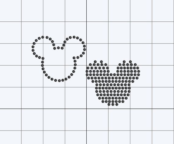 Mickey Rhinestone File Instant Download SVG Vector File for - Etsy