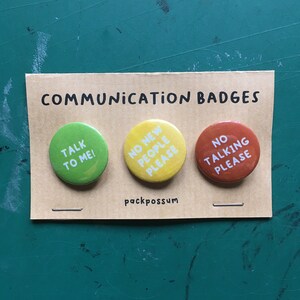 Communication Badges - for Autistic Adults and Children / AAC ...