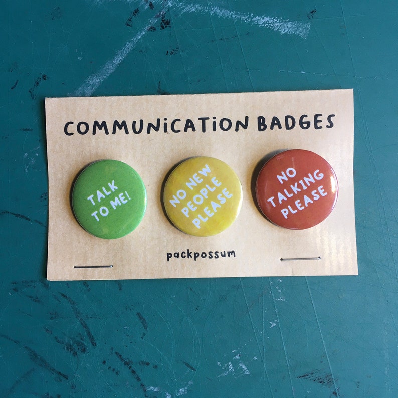 Communication Badges for Autistic Adults and Children / AAC - Etsy