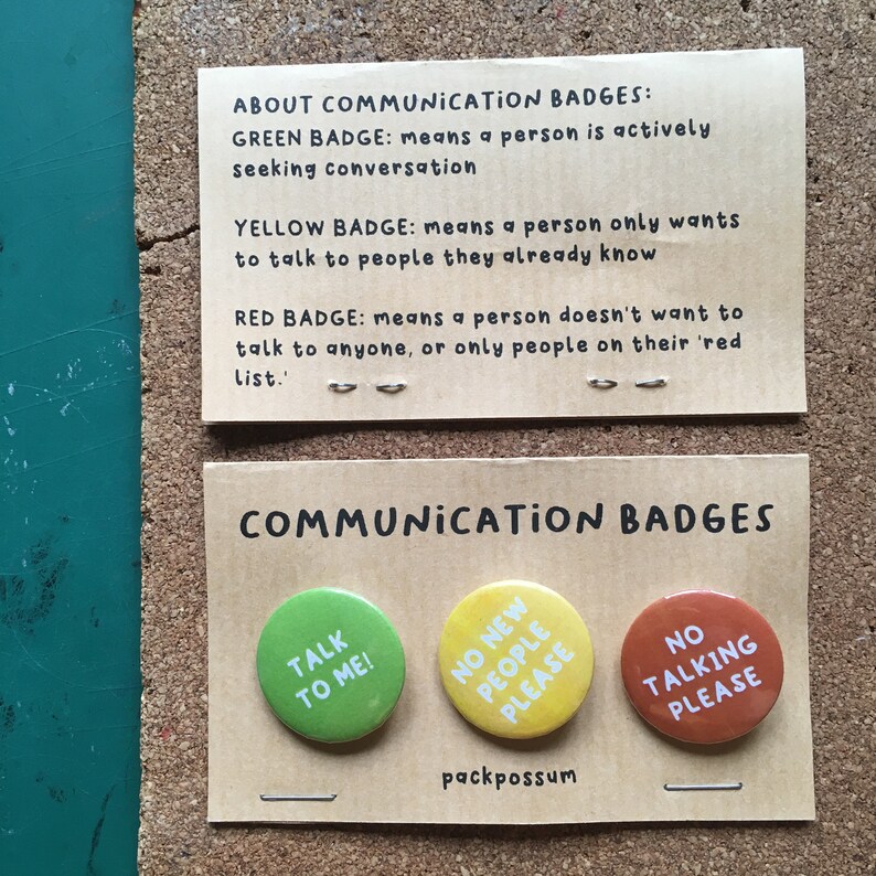 Communication Badges for Autistic Adults and Children / AAC - Etsy