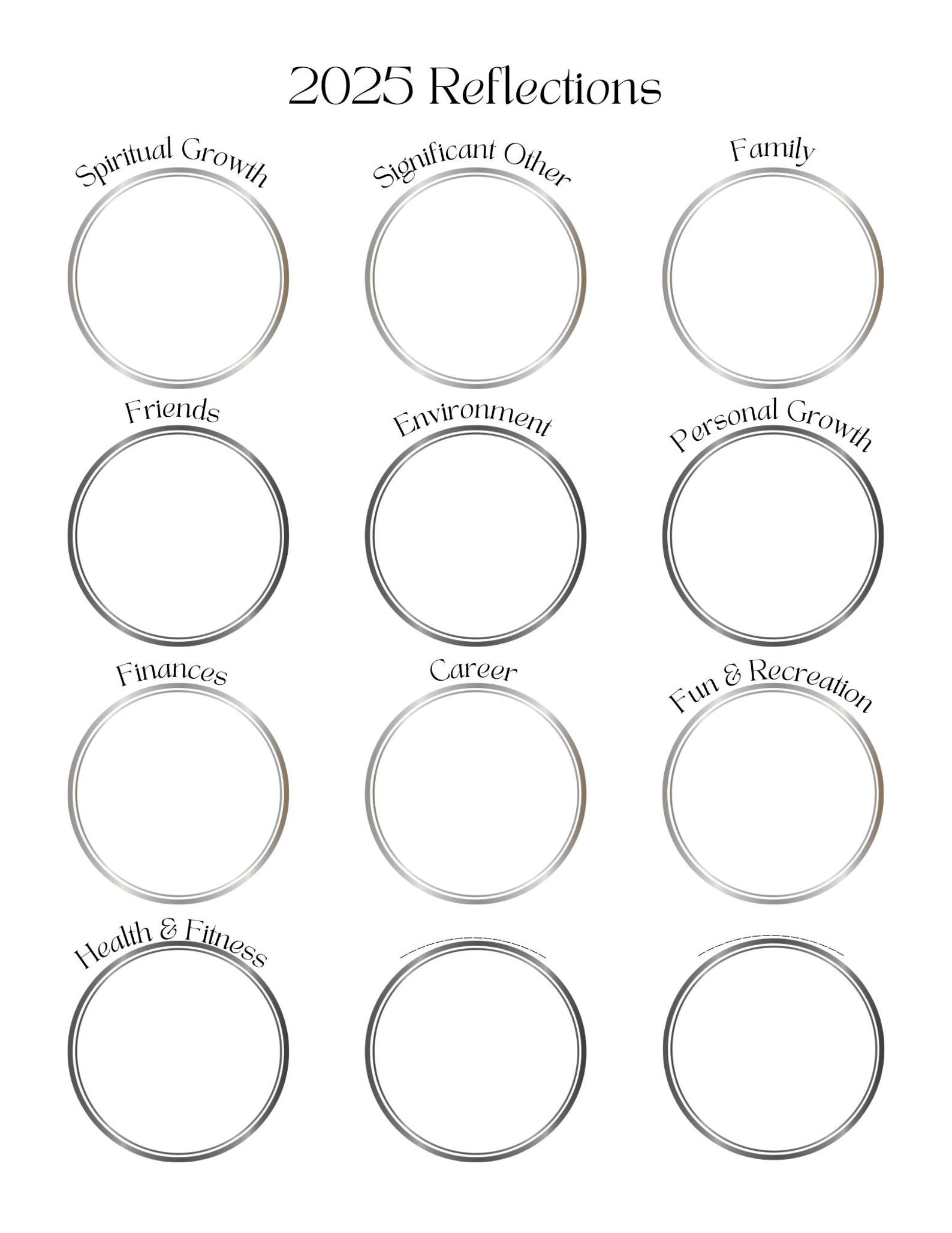 Yearly Reflection & Goal-setting Worksheet | Past Year Review + New ...