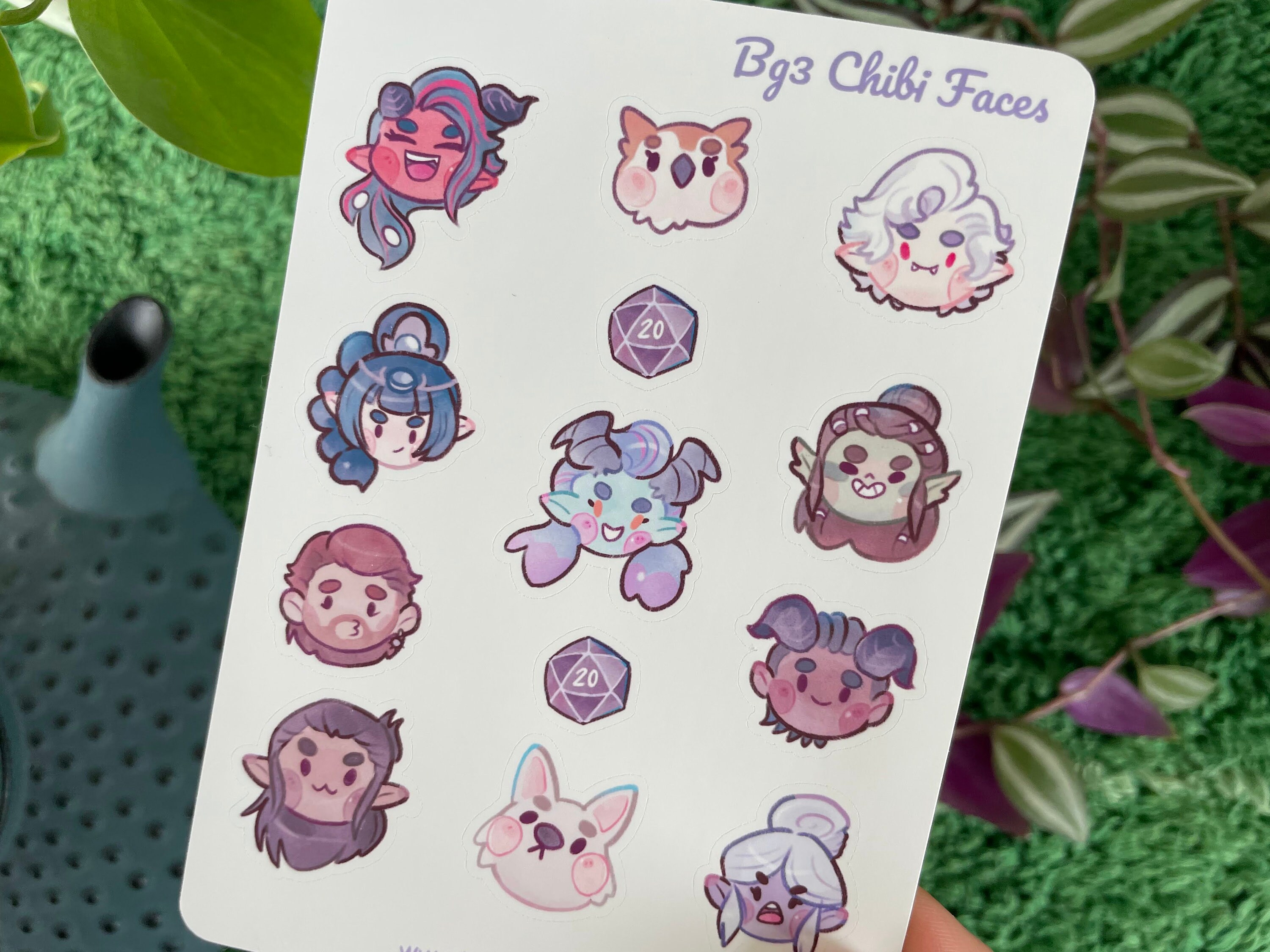 Bg3 Chibi Faces Sticker Sheet - Etsy