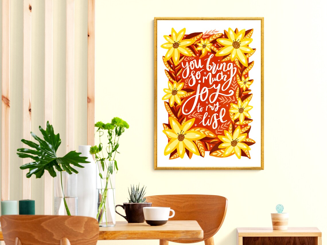 You Bring so Much Joy Print Eco Recycled Joyful Art Print - Etsy