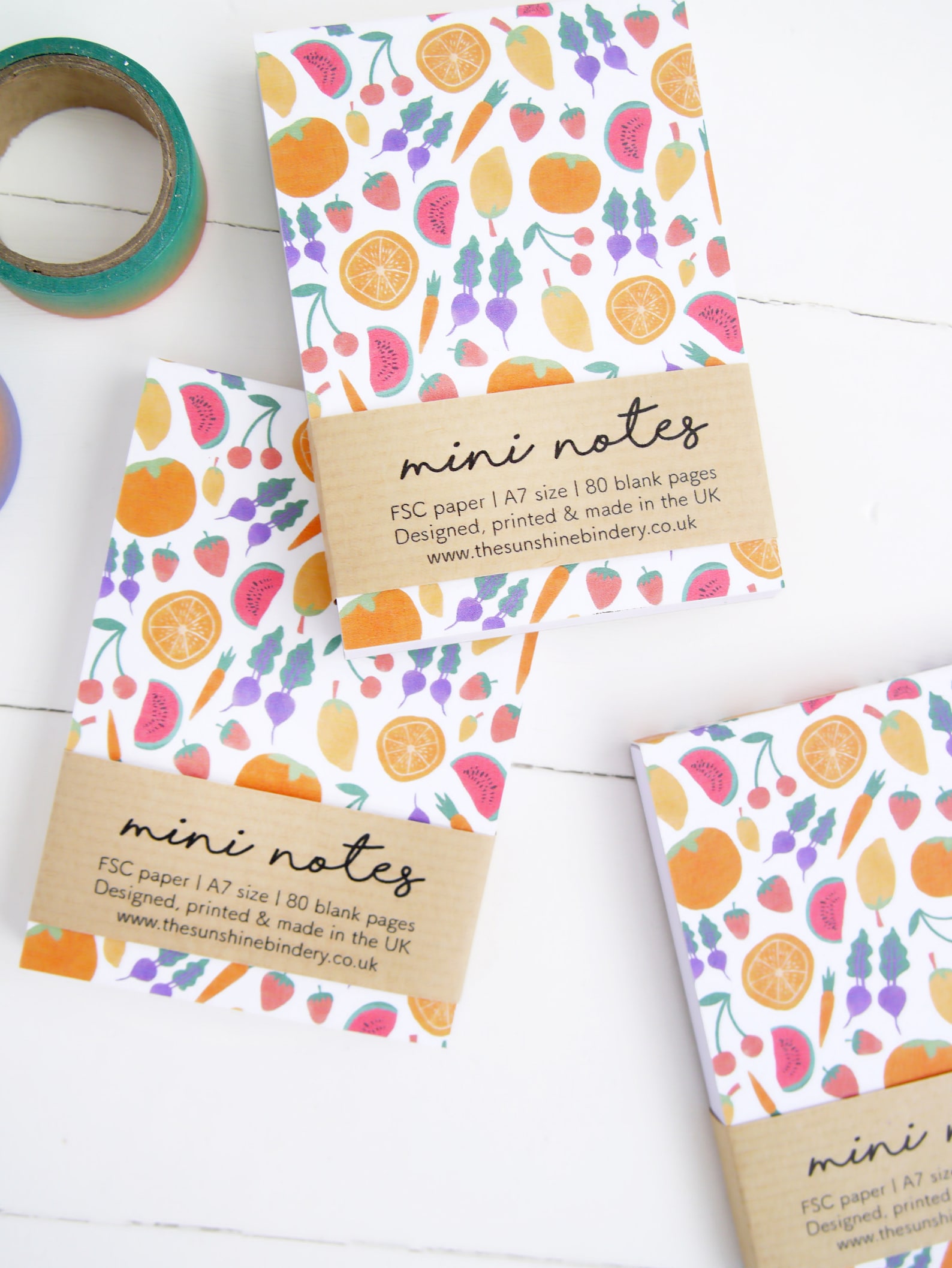 Mini Notes Fruity Notepad Eco Friendly Recycled Blank Foodie - Etsy