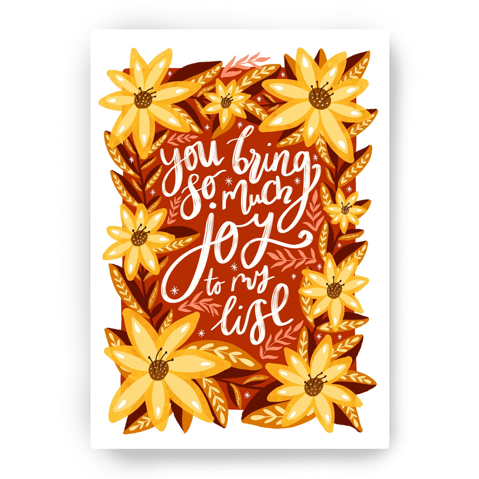 You Bring so Much Joy Print Eco Recycled Joyful Art Print - Etsy