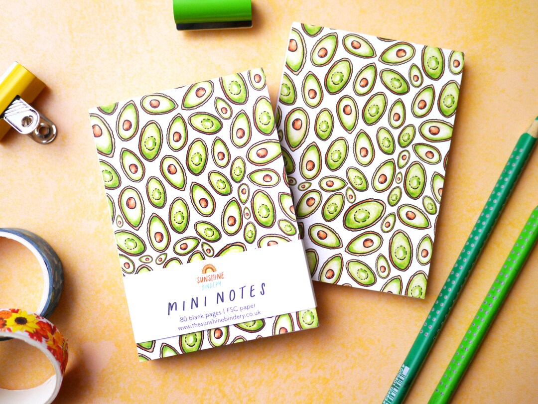 Mini Notes Avocado Notepad | Eco Friendly Recycled Mini Blank Notepad ...