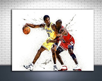 Kobe Bryant Michael Jordan Poster - Etsy UK