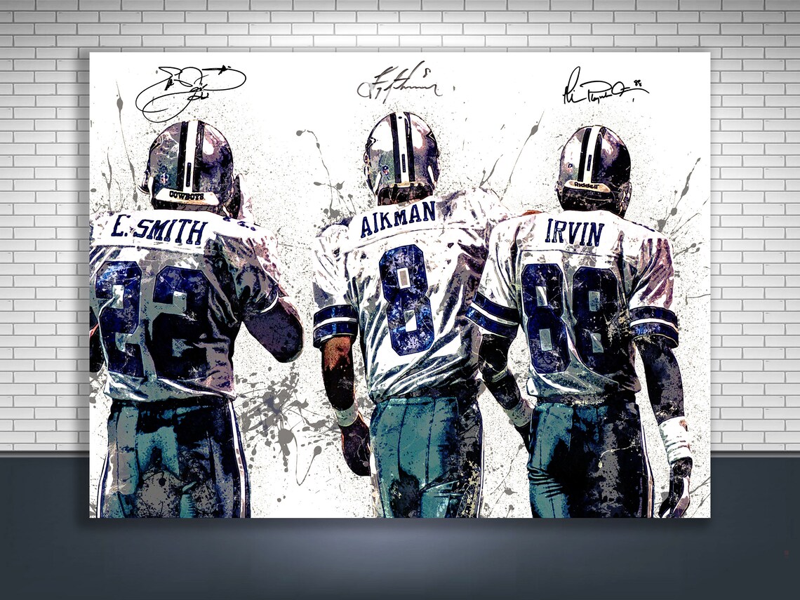 Troy Aikman Emmitt Smith Michael Irvin Poster Dallas - Etsy